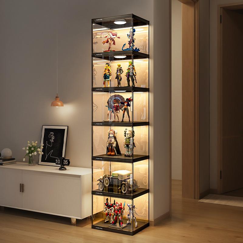 商品を受け取って頂きましたら、組み立てる必要がございます、組み立てツールと取扱説明書がついております。【材質】透明アクリル板、アルミニウム合金、台座（ブラック）【透明度が高い】高品質アクリル材料を採用されて、透明度抜群、透過率は92％になり...