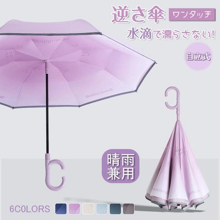 サイズ（単位：cm） 8本骨構造開く直径：約108cm長 さ：80cm重 さ：570gご使用方法:ワンタッチで自動に開いて手動で傘を閉じる。商品特徴：高いUVカット、遮光、遮熱性能、日傘としても使える両手解放のC字型ハンドル、携帯電話の操作...