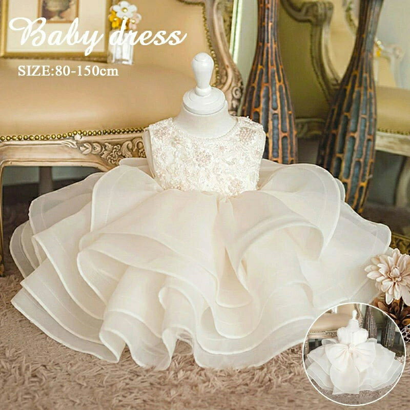 ベビードレス 結婚式 セレモニードレス ベビー ワンピース フォーマル 80 90 100 110 120 130 140 150cm リトルプリンセス 子供ドレス ベビーカレン■■カラー：ホワイト■サイズ：80/90/100/110/12...