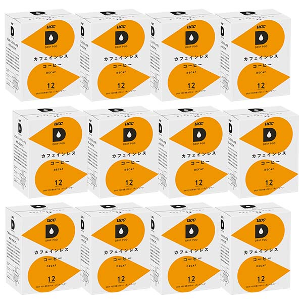 ＜＜ ITEM INFORMATION ＞＞ 商品名 UCC ドリップポッド DRIPPOD 専用カプセル カフェインレスコーヒー 12P ×12箱 商品詳細 カプセルはUCC ドリップポッド システム専用です コーヒー本来のコクや香り、お...