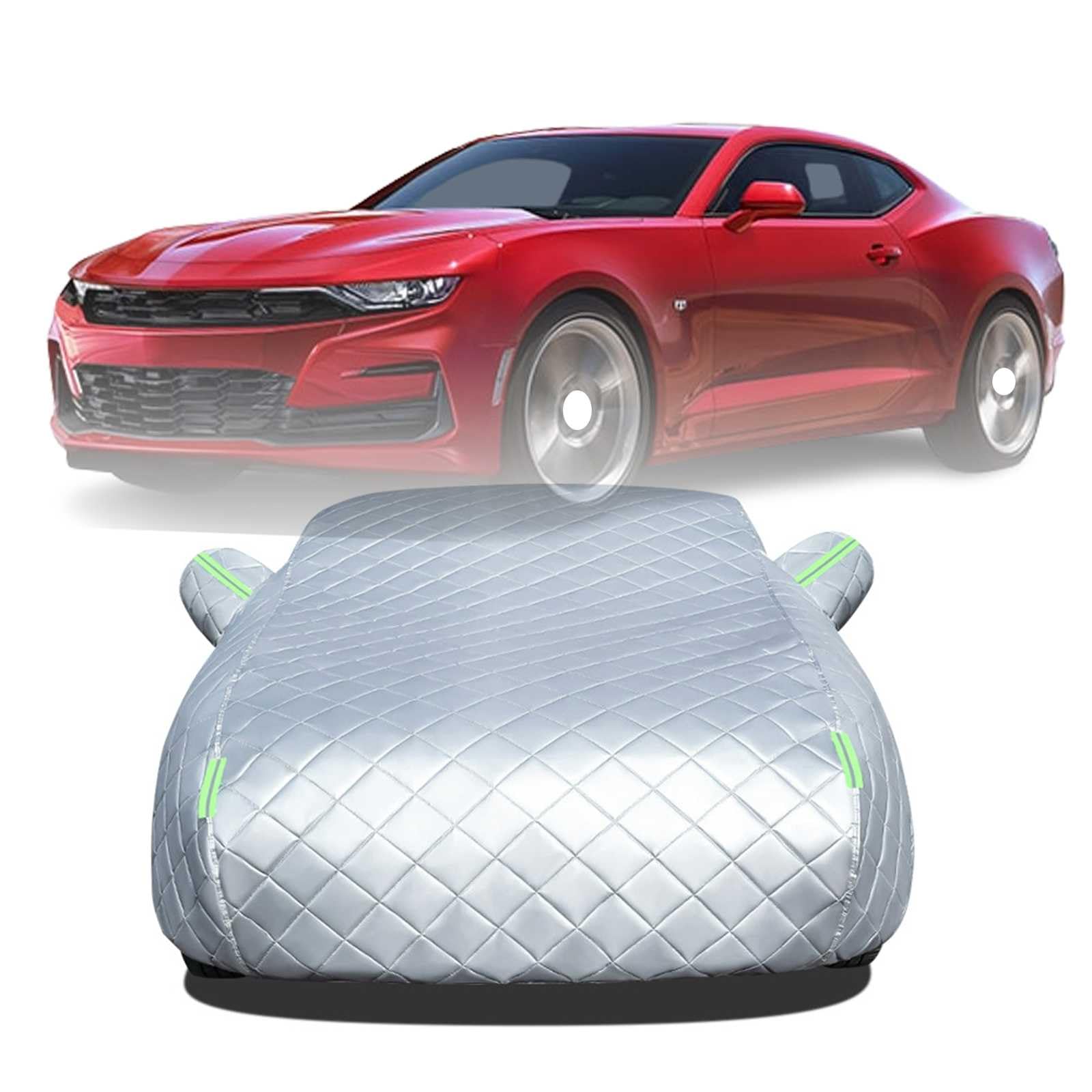 【適合車種】： シボレーカマロ ABA-A1XC GF-CF43A GF-CF45E ボディカバー に対応し。 (助手席にはジッパーが付いており、車のカバーを使用するときに簡単にアクセスできます。)【高品質素材】：に適用 シボレーカマロ A...