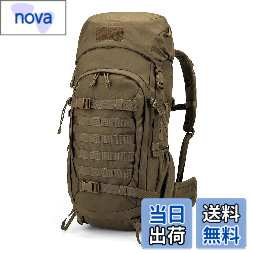 商品情報商品の説明主な仕様 【防水性能】ミリタリーリュックサイズ：L29xH72xD23cm、容量：50リットル。生地は耐水性のある600Dポリエステル。耐摩耗性に優れ、長時間の使用でも色落ちしません。縫製は耐久性と通気性に優れています。レ...
