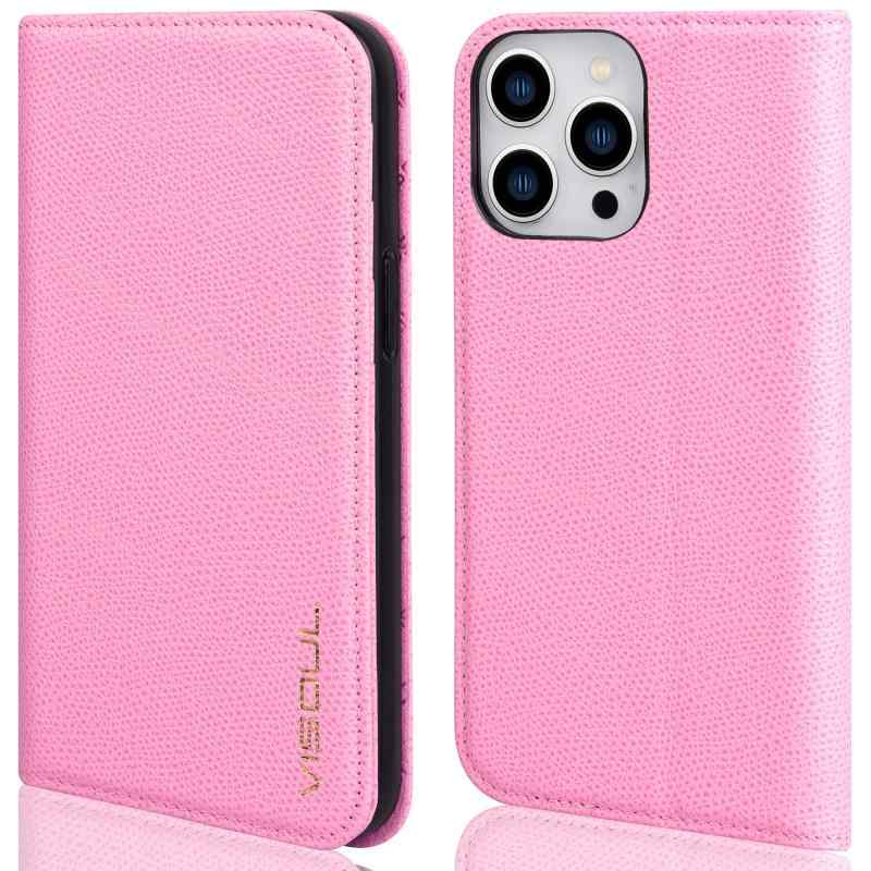 VISOUL iPhone 14 ProMax ケース 手帳型 アイフォン14 ProMax 手帳型 ケース 本革 レザー スマホケース カード収納 携帯ケース 全面保護 マグネット 横置きスタンド機能付き 柔軟なTPU素材 落下防止 ip...