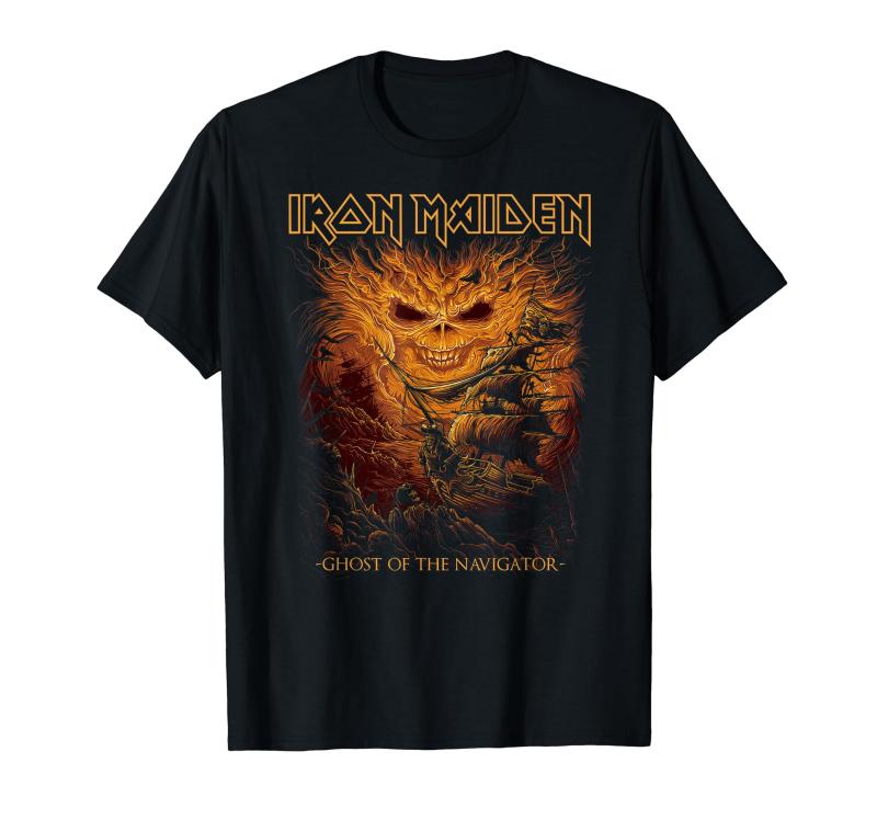 Iron Maiden Ghost of the Navigator TシャツOfficial Iron Maiden MerchandiseIron Maiden T-Shirts for Men, Women, Boys and Gir...