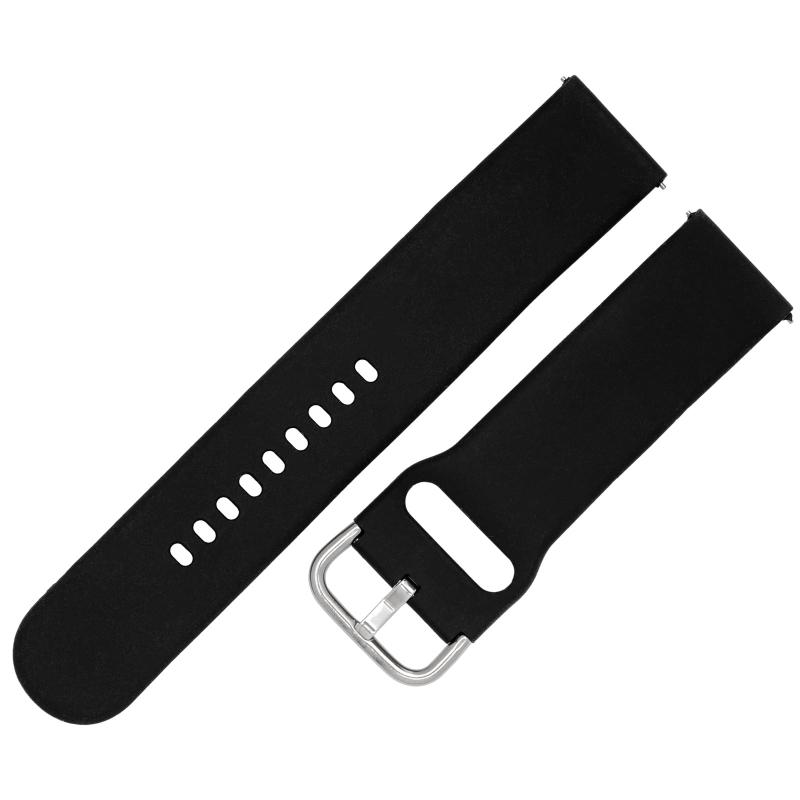 CREPHA(クレファー) 時計ベルト 20mm シリコン 樹脂 ベルト 簡単 工具付き ブラック らくらくワンタッチ