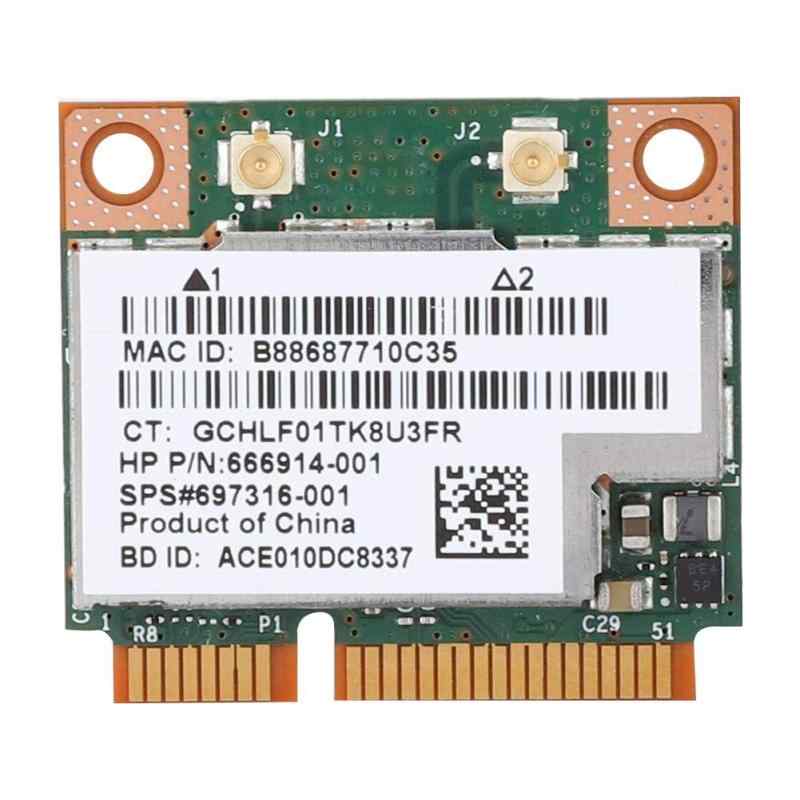 ブロードコム BCM943228HMB 2.4G / 5G Bluetooth 4.0デュアルバンド300MミニPCI-eLANカード用 ASHATAデュアルバンドネットワークカード 最大300Mbpsの802.11a / b/g/nをサポ...