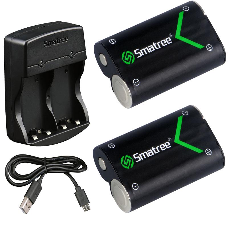 Smatree Xbox Series X/S充電バッテリー (2個セット) 急速充電器付き　シリーズx/Xbox One /Elite/ X/ Sにも対応 2000mAh大容量バッテリー 2個同時充電可能 xbox コントローラー バッテ...