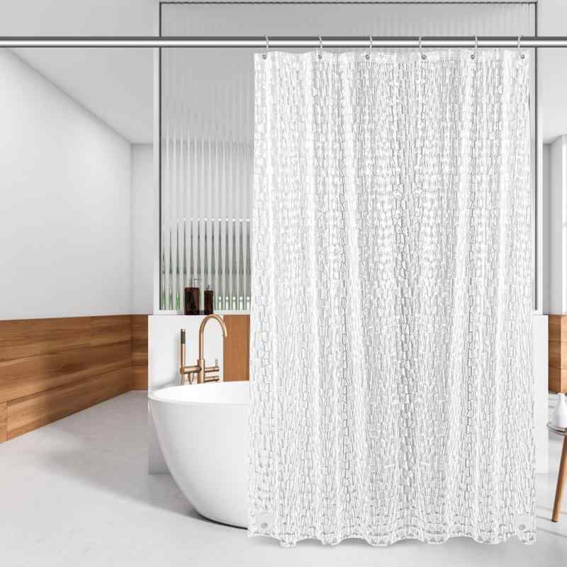 OTraki シャワーカーテン 半透明 丈160cm お風呂カーテン 3Dウオーターキューブ立体加工 プライバシー保護 目隠し 浴室カーテン EVA素材 防カビ 防水 リング付属【商品仕様】素材：EVA　仕様：3Dウオーターキューブ立体加工...