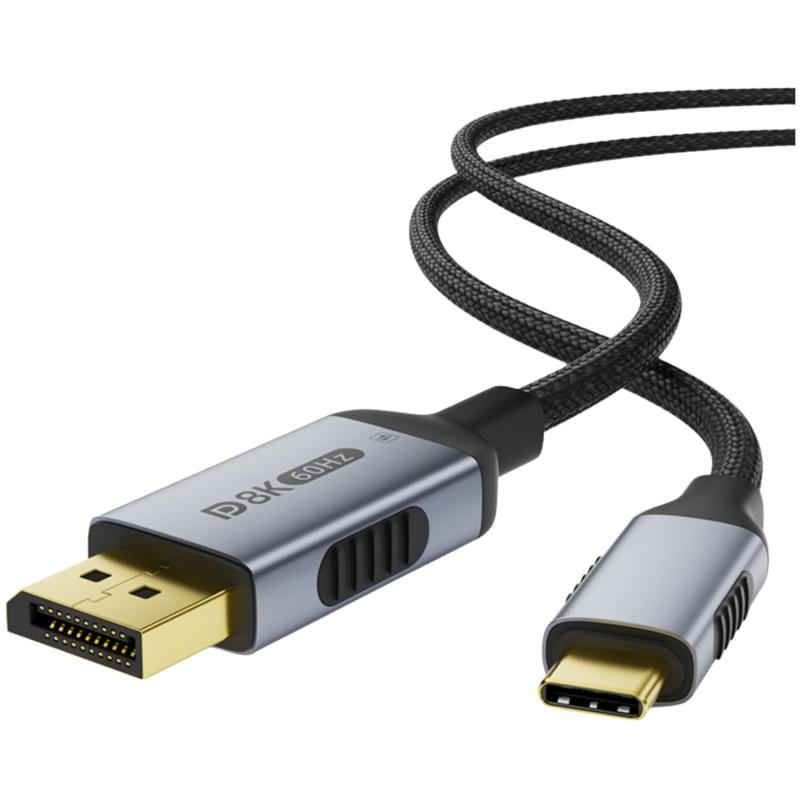 双方向 Type-C DisplayPort 1.4 変換ケーブル Displayport USB Cケーブル 8K@60Hz/4K@240Hz サポート Thunderbolt 4 Type-C ディスプレーポートケーブル 変換 Phon...