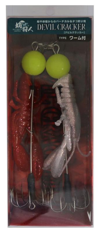 ワンナック(One Knock) デビルクラッカースタンダード(レッドラメ&amp;パールホワイト).カラー:レッドラメ&amp;パールホワイト針:6本針仕様（画像の10本針は古い仕様になります）ワーム付き