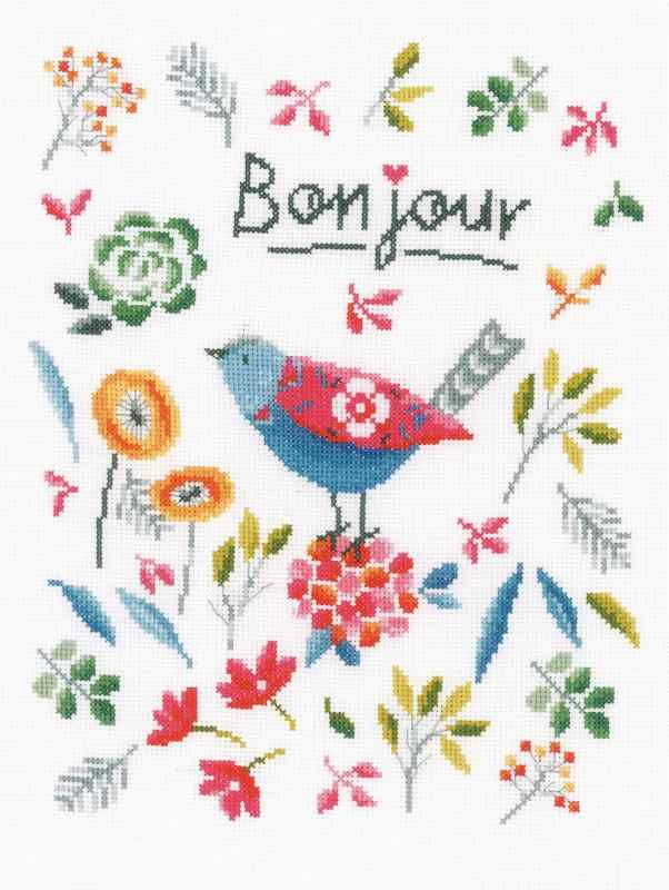 Vervaco (ベルバコ) 輸入刺しゅうキット 『Lanarte (ラナーテ) フラワーバード』 縦32×横26cm PN-0178853/361-31-038仕上がりサイズ : 縦32×横26cmセット内容 : 刺繍布、刺繍針、刺繍糸、...