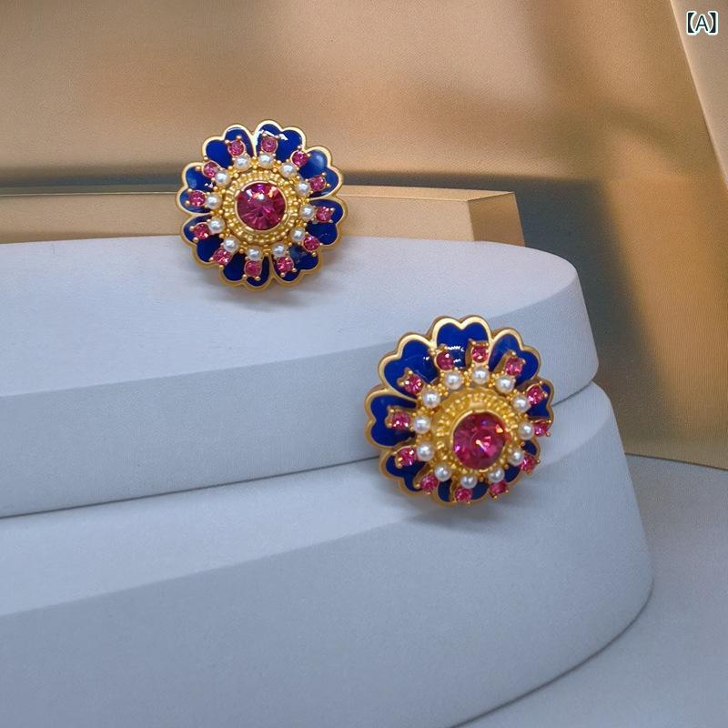 ・スタイル: 中古風・スタイル分類: 文艺复古・流行元素: 花朵・製品カテゴリ: 耳飾・対象: 女式