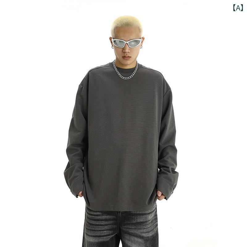 ・カテゴリ: 長袖Tシャツ・スタイル: 青春流行・柄: 漸変・版型: ゆったり・適合: 青少年・ネックライン: クルーネック・袖丈: 長袖・厚み: 加絨・主な素材: 牛乳タンパク質繊維・素材含有量: 51%～70%・素材名: 綿100%・詳...