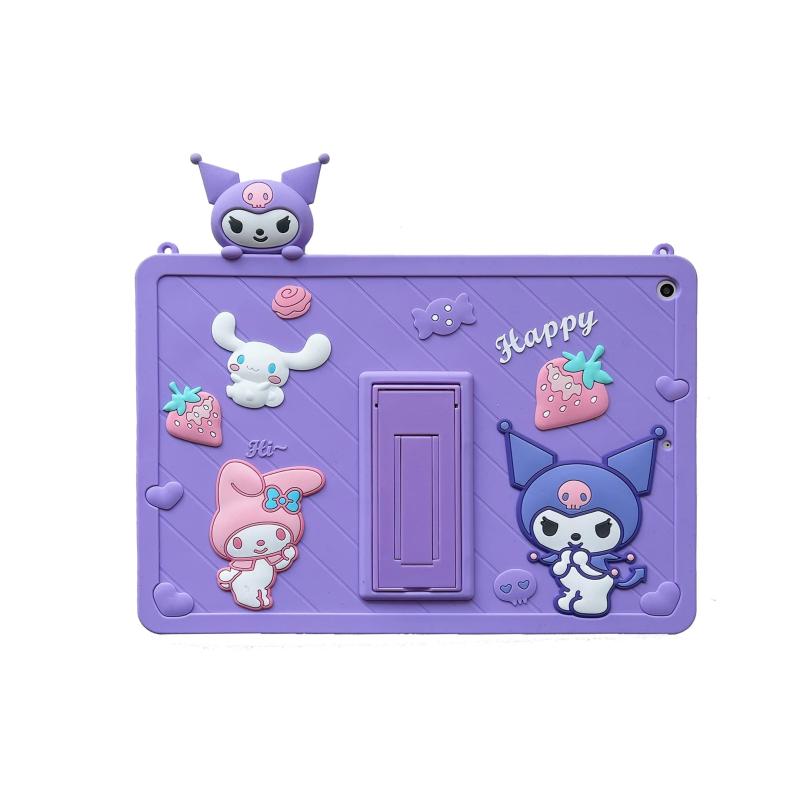 CrazyLemon かわいい デザイン スタンド機能 付き ソフト シリコーン ケース 適用 iPad