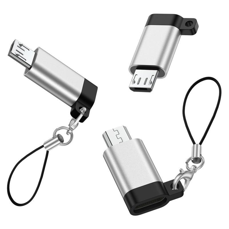 Viviber マイクロUSB変換アダプター 3個入り USB C to Micro USB 変換コネクタTYPE-C-Micro変換 急速充電とデータ同期 Xperia、Galaxy S7 Edge、Nexus、 P10 Lite等Mic...