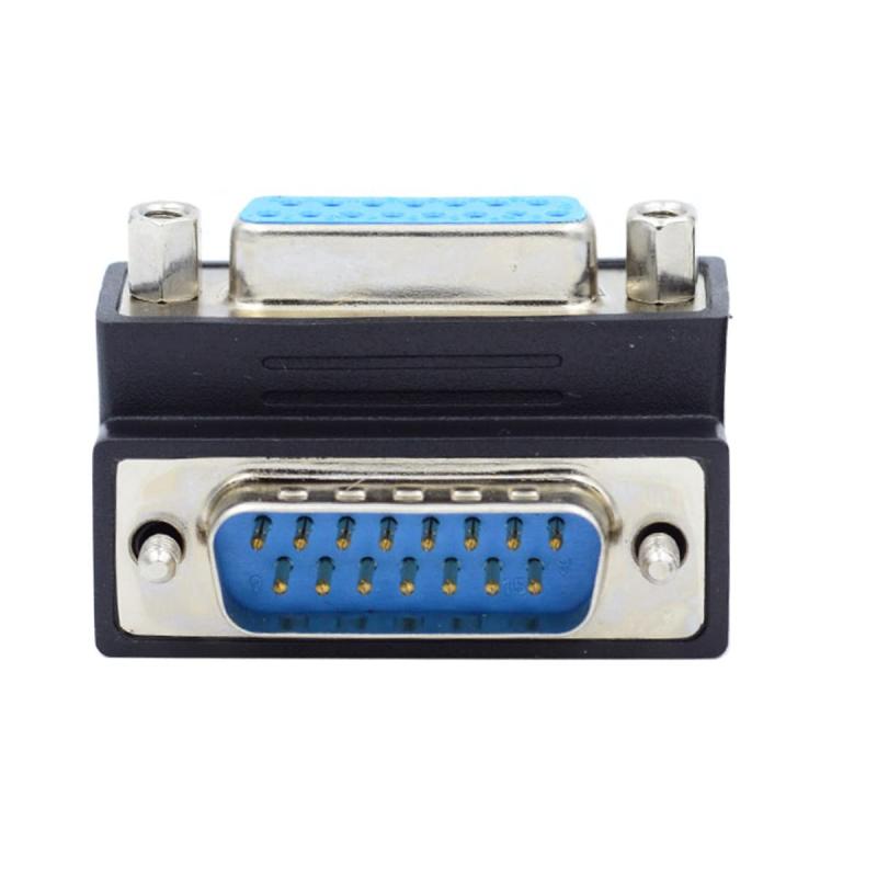 YC° CY D-SUB RS232 D-subminiature 15ピンオスナット-メスネジ延長アダプター DBコネクタ 90度角度付きアングルタイプ ポート周りにスペースが限られている場合でも、メスポートに接続できます。CY D-SU...