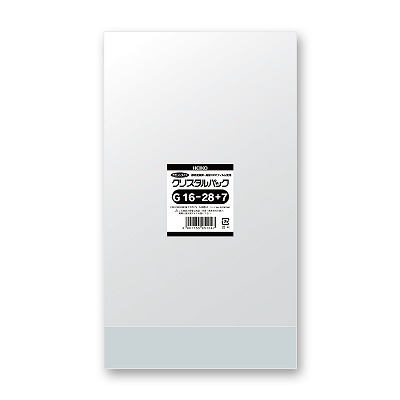 商品情報サイズ・入り数サイズ：厚0.03×巾160×高280+70mm入数：100枚シモジマコード006767500クリスタルパック　G16-28+7　（100枚入）マチ付き　ラッピング　包装　透明袋　陳列　★2個までメール便配送可能 ガゼ...