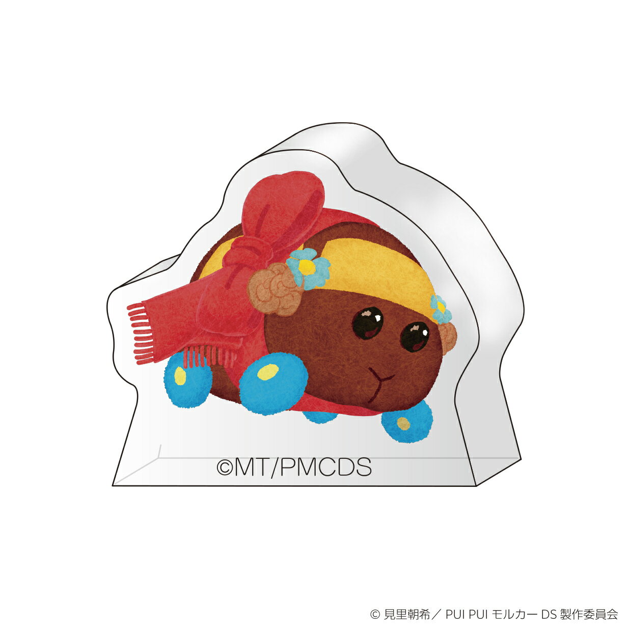 『PUI PUI モルカー』×small worlds オリジナル　アクリルブロック（チョコ）※自立型 アクリルに厚みがあって自立するので、好きなところに飾って楽しめます！ ポテト／シロモ／アビー／チョコ／テディの全5種ラインナップ・素材：...