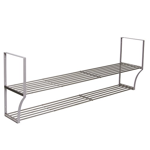 スタイリッシュシルバー/90~120cm/TS2-120L・パッケージ個数:1・サイズ:幅90~120×奥行25×高さ45cm・重量:2.52kg・本体:棚 パイプ・中止め補強/ステンレス、樹脂部/ナイロン、枠/スチールに焼付け塗装、木ネジ...