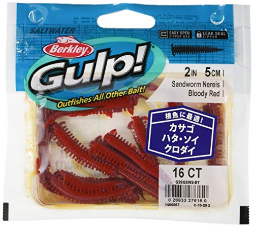現実的ブラッディーレッド/2インチ/1455567・Color:ブラッディーレッド・パッケージ個数:1・16個入り・新フォーミュラータイプ・パッケージ重量: 0.03 kg従来比1.3倍の集魚力を誇る新フォーミューラ採用のNEW Gulpの...