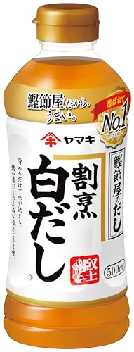 レギュラー白/500ml/-・Size:500mlStyle:レギュラー・鰹一番だしの上品な白だし商品紹介 薄めるだけで味が決まる、鰹一番だしの上品な香りとうま味の白だし。うどんのかけつゆ、煮物、茶碗蒸しなど和食にはもちろん、 パスタなどの...