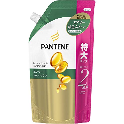 ゴールド/600g/-・Size:600g・パッケージ個数:1・パンテーン エアリーふんわりケア 髪が細い、ボリュームが気になる方用 [トリートメント in コンディショナー]・コンディショナーの代わりにご使用下さい まるでトリートメントし...