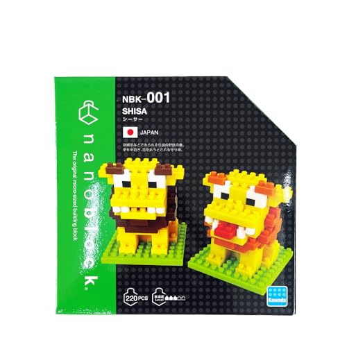 横 × 奥行き × 高さ　：　約4cm × 約4cm × 約4．8cm・1対での販売になります。・難易度：Level 3　（最大5）小学6年生で30分程度・対象年齢：12歳以上ナノブロック「シーサー」