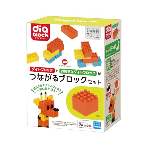 -/PKGサイズ(W×H×D) 120×160×70 (mm)/-・PatternName:つながるブロックセット・対象年齢:3歳以上『おおきなダイヤブロック』と『ダイヤブロック』をつなげて遊ぶことができる、新パーツ「つながるブロック」が登...