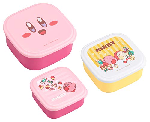 シール容器3Pセット星のカービィ/220ml/360ml/550ml (日本製)/SSP-31・PatternName:H/KStyle:シール容器3Pセット・パッケージ個数:1・サイズ:SSP-2/約9×9×4.4cm、SSP-3/約10...