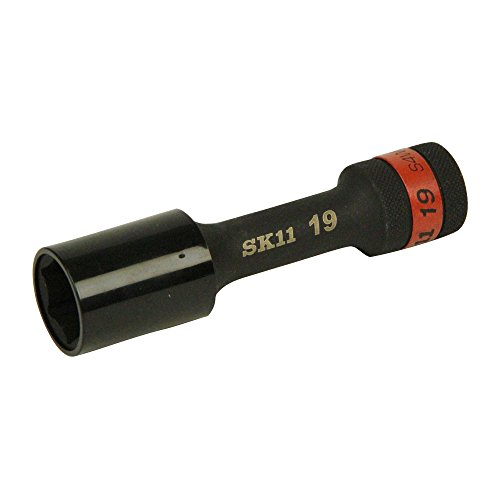 ・ 19mm S4WP-19・・Size:19mm・差込角:12.7mm(1/2インチ)・全長:110mm・二面幅:19mm・先端外径(樹脂製プロテクター未装着時):25.9mm・先端外径(樹脂製プロテクター装着時):27.9mm"インパク...