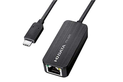 ・ブラック ETG-US3TC・USB 3.1 Gen 1(USB 3.0)と高速ギガビット(1000BASE-T)に対応したUSB Type-C接続タイプの有線LANアダプター。最大転送速度約945Mbps(実測値)の高速転送を実現し、有...