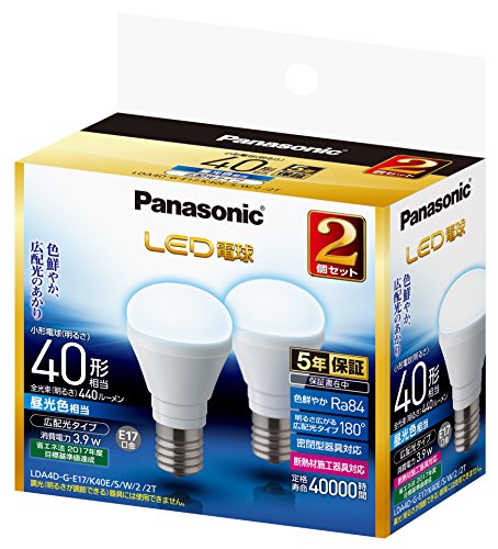 1) 40形 / LED電球(省エネ)・昼光色 昼光色 LDA4DGE17K40ESW22T・・Style:1) 40形 / LED電球(省エネ)Color:昼光色・ワット数(W):40・口金:E17・ミニクリプトン電球同等サイズを実現(外...