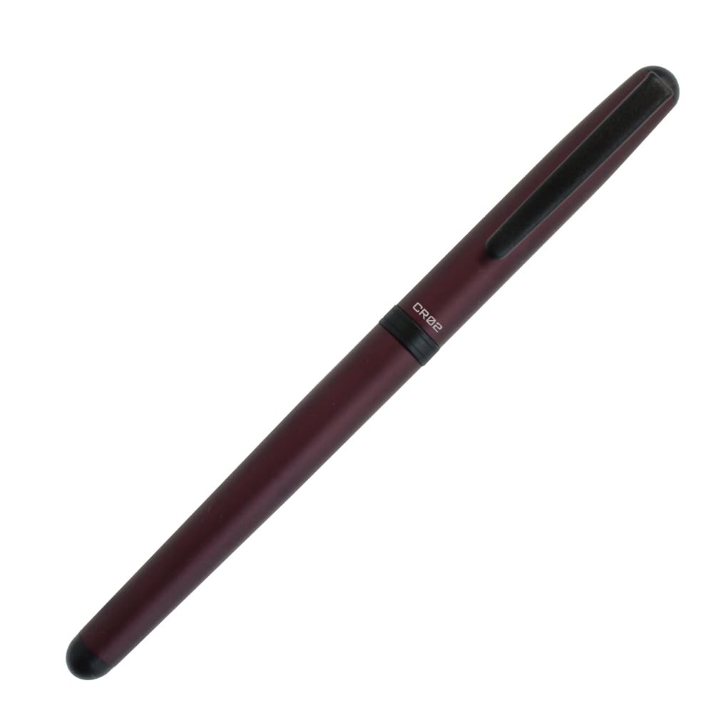 ・マットワイン CR02-05-MWI・・Color:マットワイン・サイズ全長142.6mm×軸径10.6mm×最大幅13.5mm・重量25g ボール径0.5mm・材質キャップ・軸・グリッパー:アルミニウム、口金・頭冠・リング:真鍮、クリッ...