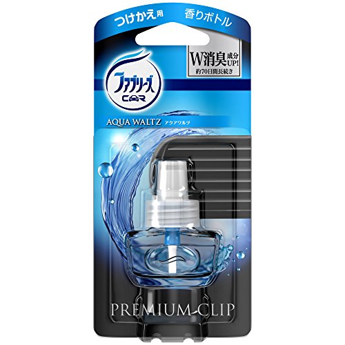 アクアワルツ/付替 7mL/4902430566674・Size:付替 7mL・パッケージ個数:1・W消臭・約70日間長続き(試験時の状況に基づく。車内の環境や運転状況により異なります。)・消臭&芳香 プレミアムクリップ・香りコントロール・...
