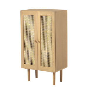 ラタン かごめ編み キャビネット 幅54 RCC-1240 ラタン素材 かごめ編み 脚付きキャビネット 幅54 天然素材のラタンでかごめ編みを施した扉が、木のぬくもりに馴染みながら透け感を演出するオシャレなキャビネットです。編み目の隙間から...
