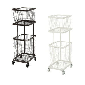 ランドリーラック シングルタイプ KR-3945 シングルタイプ ランドリーワゴン KR-3945 色柄物や汚れた洗濯物を分けて溜められるランドリーワゴン。2つのバスケットで分別できて便利です。バスケットは取り外せて、スタッキングも可能。手...
