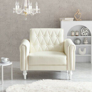 エレガント ソファ 1人掛け Lyra ライラ1P クラシカル 1人掛けソファ Lyra 上品さと可愛らしさを掛け合わせた1人掛けソファ。背面のクロスボタンステッチや、コロンと丸い肘掛けなど、こだわったデザインが魅力的です。脚を外して、フロ...