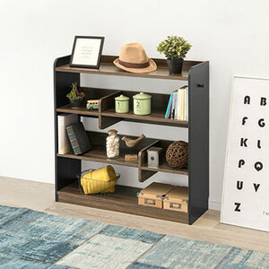 ディスプレイラック ワイドタイプ 幅90 RCC-1606 おしゃれなブックラック ワイドタイプ 幅90 RCC-1606 個性的なブックエンド付きで、ディスプレイもできるおしゃれな本棚です。お部屋の間仕切りとしても使用可能です。奥行29c...