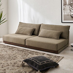 ローソファ LSF-4442 北欧風 ローソファ 幅180 LSF-4442 ゆったりくつろげる、天然木の風合いが優しいフロアソファです。脚がなく、圧迫感の少ないロータイプ。お子様やペットも上り下りしやすい高さで、家族みんなでゆったりと過ご...