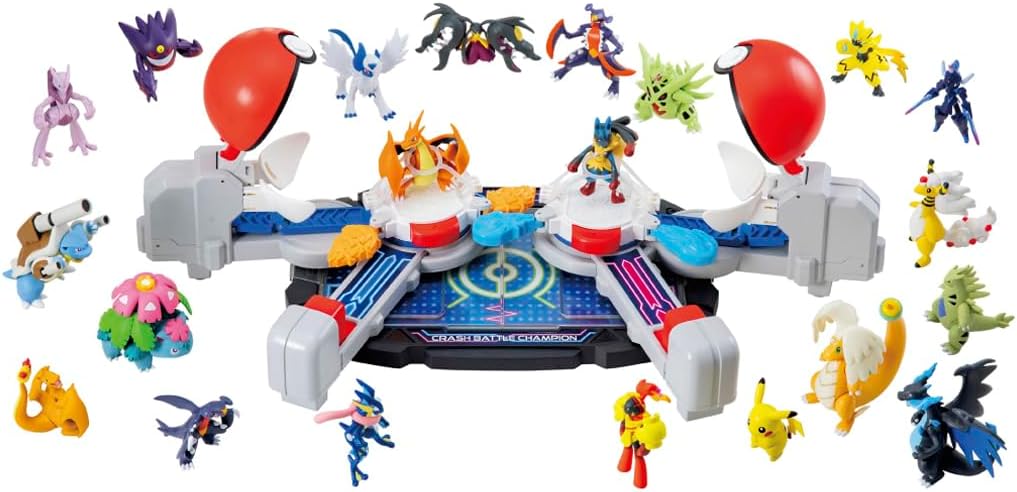 ぶつけてクラッシュ！熱いポケモンバトルが楽しめるモンコレ専用バトルステージ！ 「ポケットモンスター モンコレ クラッシュバトルチャンピオン」は、お気に入りのモンコレを使って対戦できるアクションバトルゲームです。コントローラーを操作してフィー...