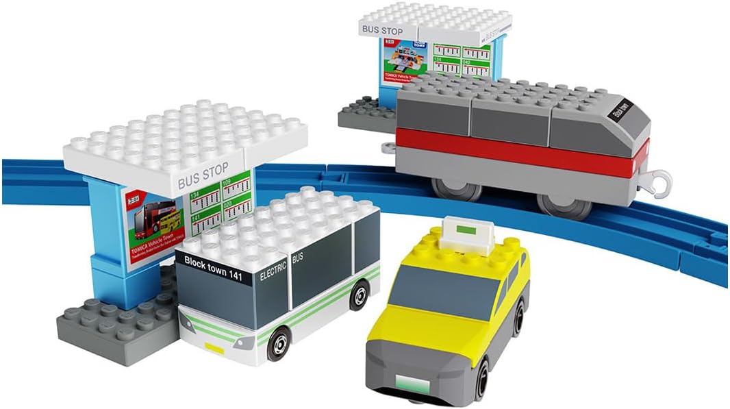 初めてでも簡単で、トミカやプラレールといっしょに遊べる楽しいブロックが登場！ 全29パーツのブロックを使って、バスやタクシーなどのはたらくのりものをキミの手で組み立てよう！■セット内容（パーツ数）・電車（全7パーツ）・タクシー（全5パーツ）...