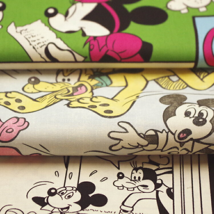 Disney『ミッキーマガジン』 シーチング生地 生地は50cm単位での販売になります。 ゆうパケット便(メール便)での発送は3m(購入数6)まで。 ミシン糸のご注文はこちら Disney『ミッキーマガジン』 シーチング生地 大人気『ミッキ...