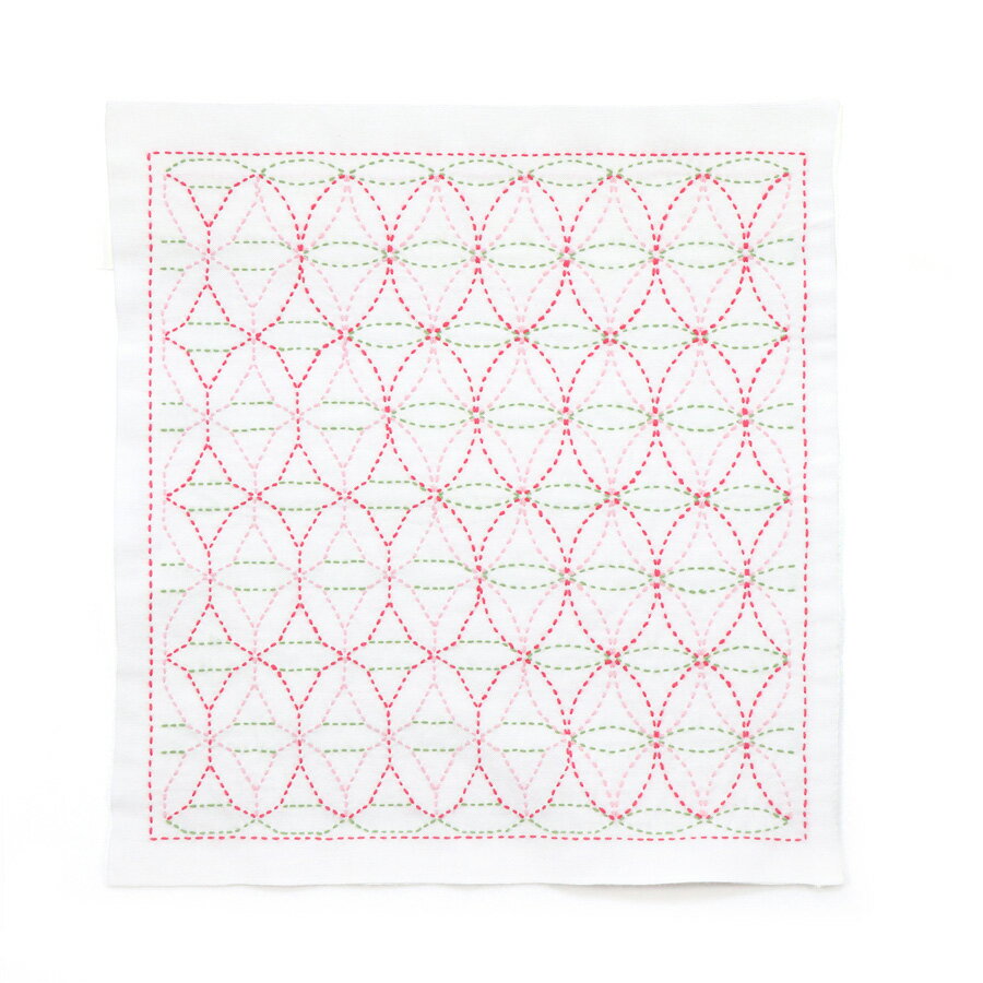 【商品画像について】お使いのモニタや環境により、実物と色が違って見えることがあります。ご了承ください。刺し子キット 花ふきん「和-Nagomi」花車かさねの色で楽しむ伝統文様仕様■できあがりサイズ：約 縦34cm×横34cm商品詳細伝統文様...