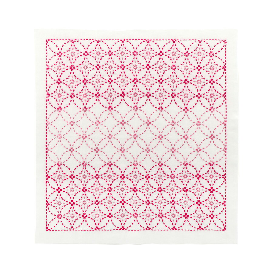 【商品画像について】お使いのモニタや環境により、実物と色が違って見えることがあります。ご了承ください。刺し子キット 花ふきん「和-Nagomi」七宝つなぎ「和」シリーズ第二弾！仕様■できあがりサイズ：約 縦34cm×横34cm商品詳細伝統文...