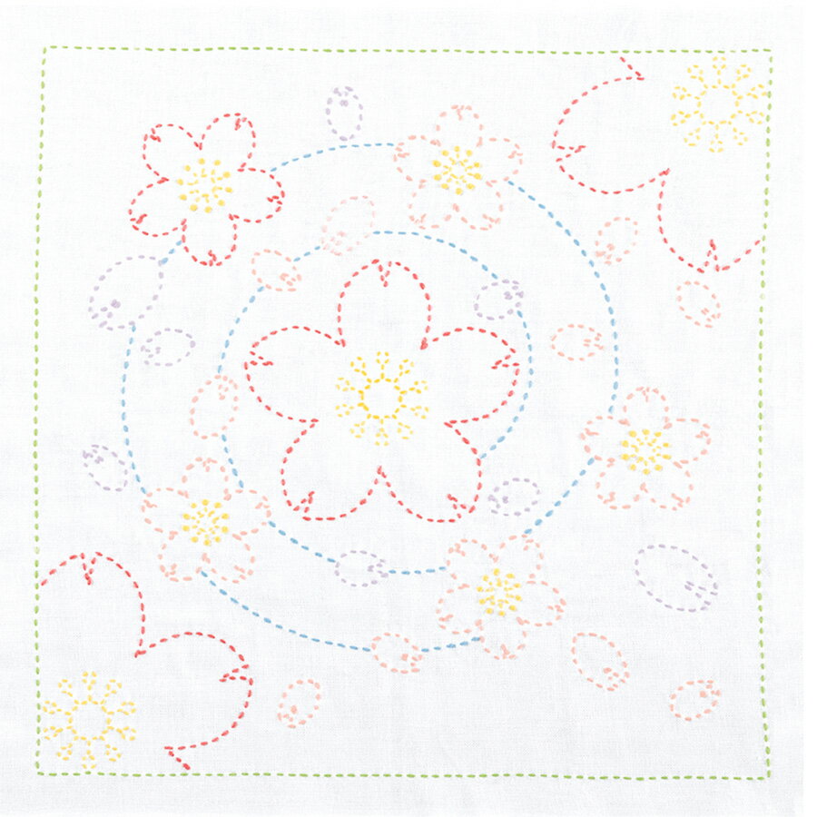 【商品画像について】お使いのモニタや環境により、実物と色が違って見えることがあります。ご了承ください。刺し子キット 花ふきん 水辺の桜(白)初心者OK！仕様■できあがりサイズ：約 縦34cm×横34cm商品詳細初心者や海外の方にもおすすめの...