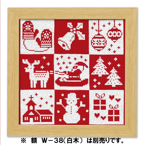 クリスマス気分を盛り上げるのにぴったりなかわいいフレームのキット。白1色でししゅうをするので、糸替えをする必要がなく、スムーズにお作りいただけます。作る過程も楽しみながら、にぎやかなクリスマスを迎えてみませんか？●出来上がりサイズ：額外径/...