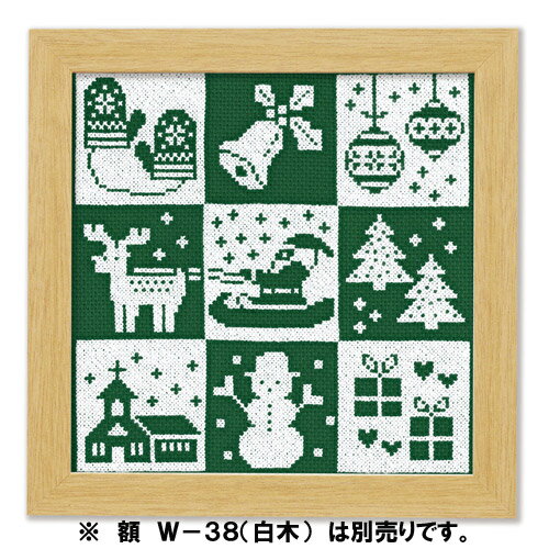 クリスマス気分を盛り上げるのにぴったりなかわいいフレームのキット。白1色でししゅうをするので、糸替えをする必要がなく、スムーズにお作りいただけます。作る過程も楽しみながら、にぎやかなクリスマスを迎えてみませんか？●出来上がりサイズ：額外径/...