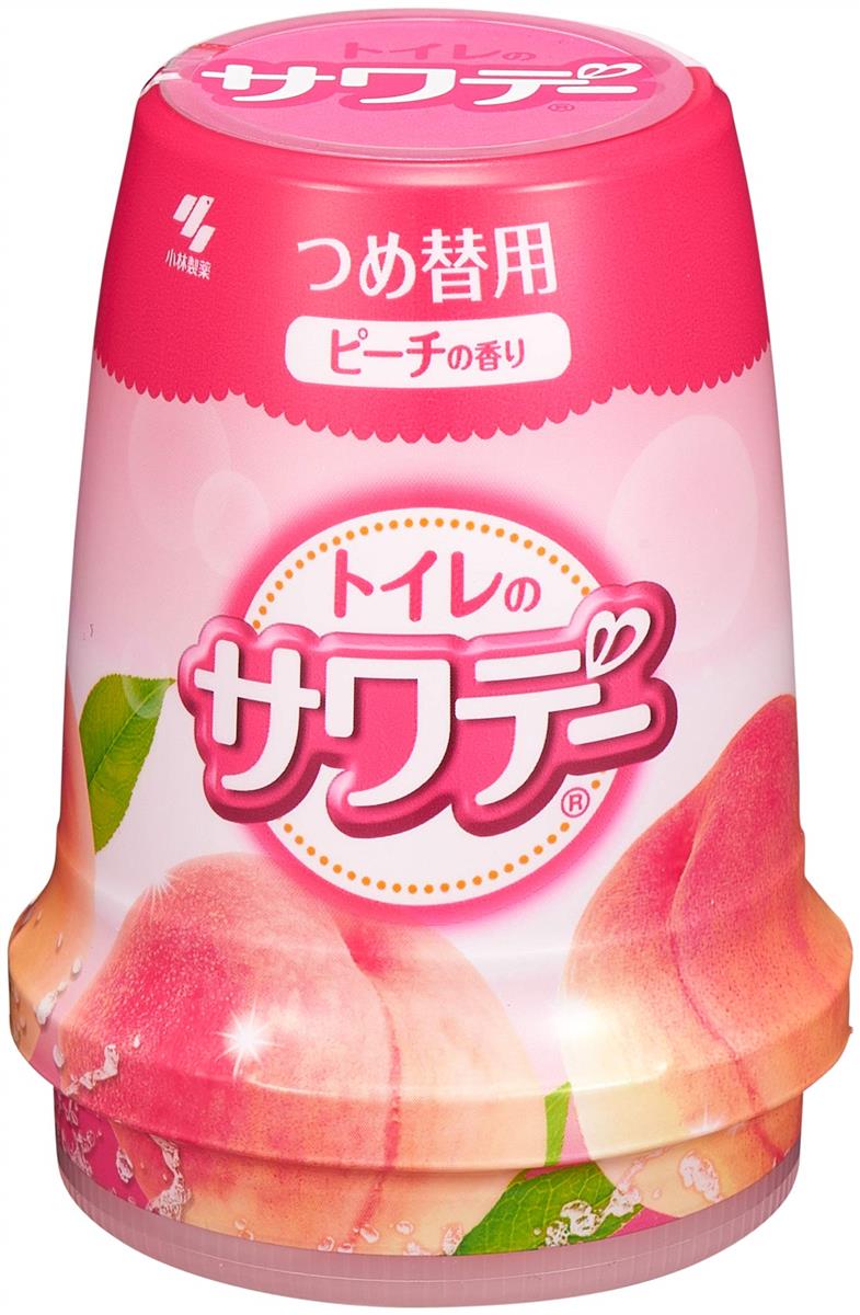 カラー：ピンク◆商品名：サワデー 気分はじけるピーチの香り 消臭芳香剤 トイレ用 詰め替え用 140g内容量:140g成分:香料、両性界面活性剤系消臭剤、界面活性剤(非イオン)、色素、ゲル化剤みずみずしい香りのゼリ ーからやわらかい香りが広...