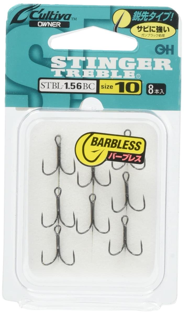 スタイル：10号◆商品名：OWNER(オーナー) トリプルフック カルティバ スティンガー STBL1.56BC 10号 11637主な対応魚種:ニジマス アマゴ ヤマメ イワナ メバル アジサイズ:10号品名はいってんごーろくと読みます ...