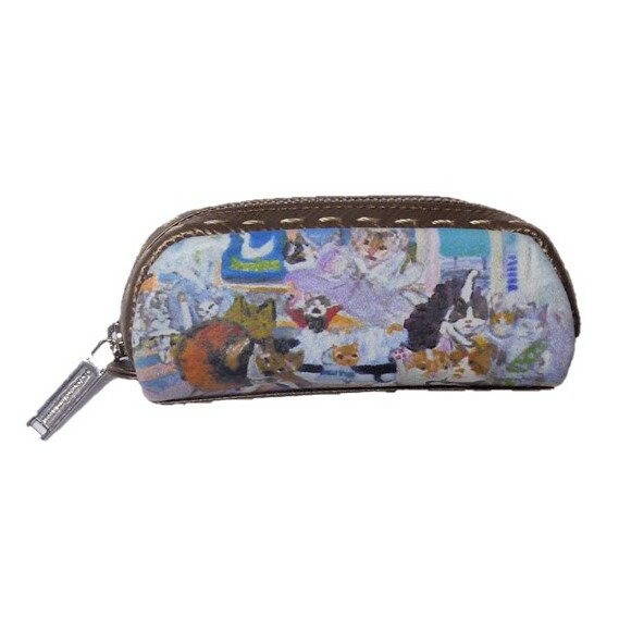 ■サイズ(約) 　 横10.5cm×縦5cm×4cm ■素材：（本体）ピッグ皮革インクジェットプリント　（付属）牛革 ■中にキーホルダー キーリングは3個中にキーホルダー付き キーリングは3個